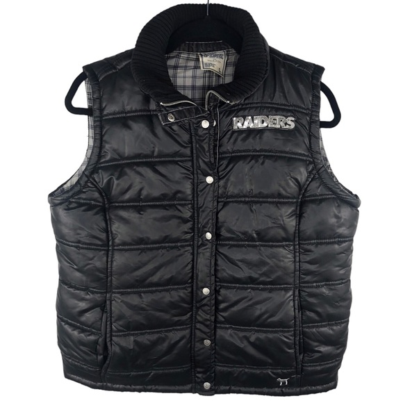 PINK Victoria's Secret | Jackets & Coats | Raiders Nfl Puffer Vest W ...
